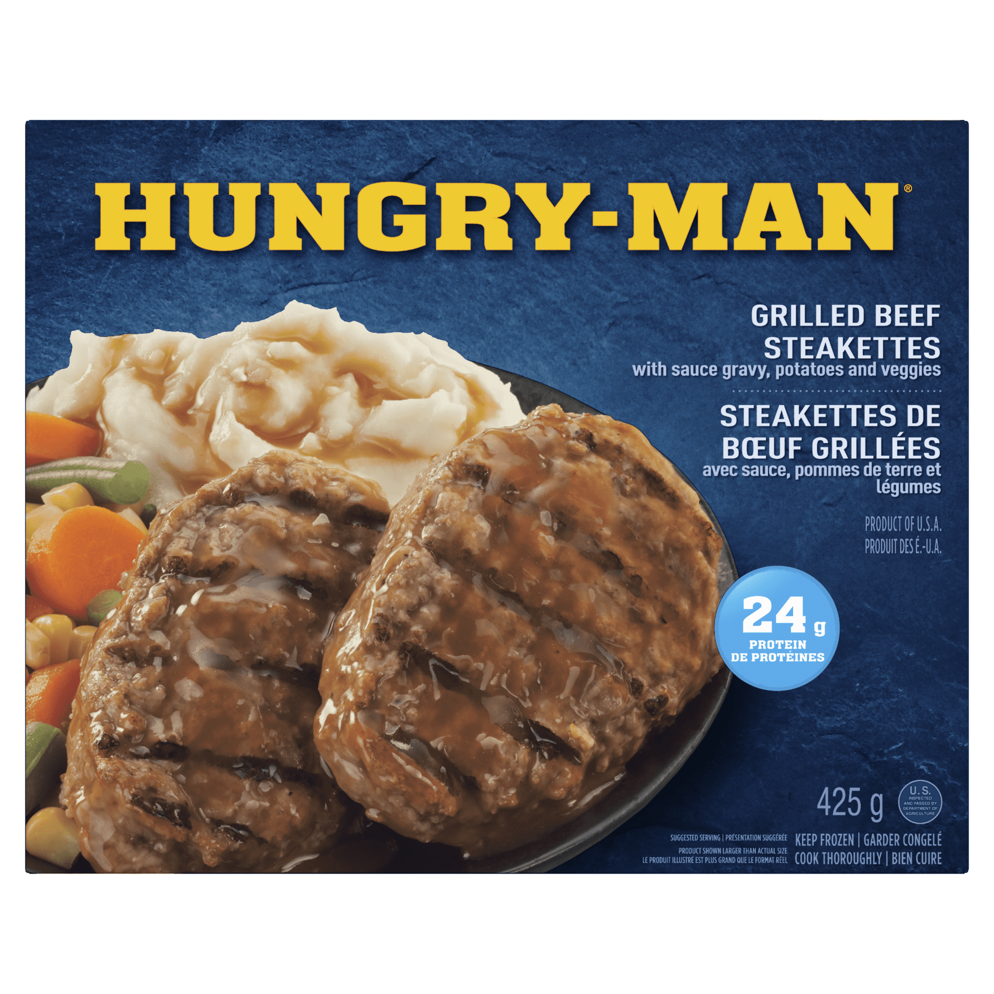 Click here for Hungry-Man Grilled Beef Steakette 425 G prices
