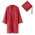 FASHOFT Adult Graduation Cap and Gown Set with Pockets for Men Women ...