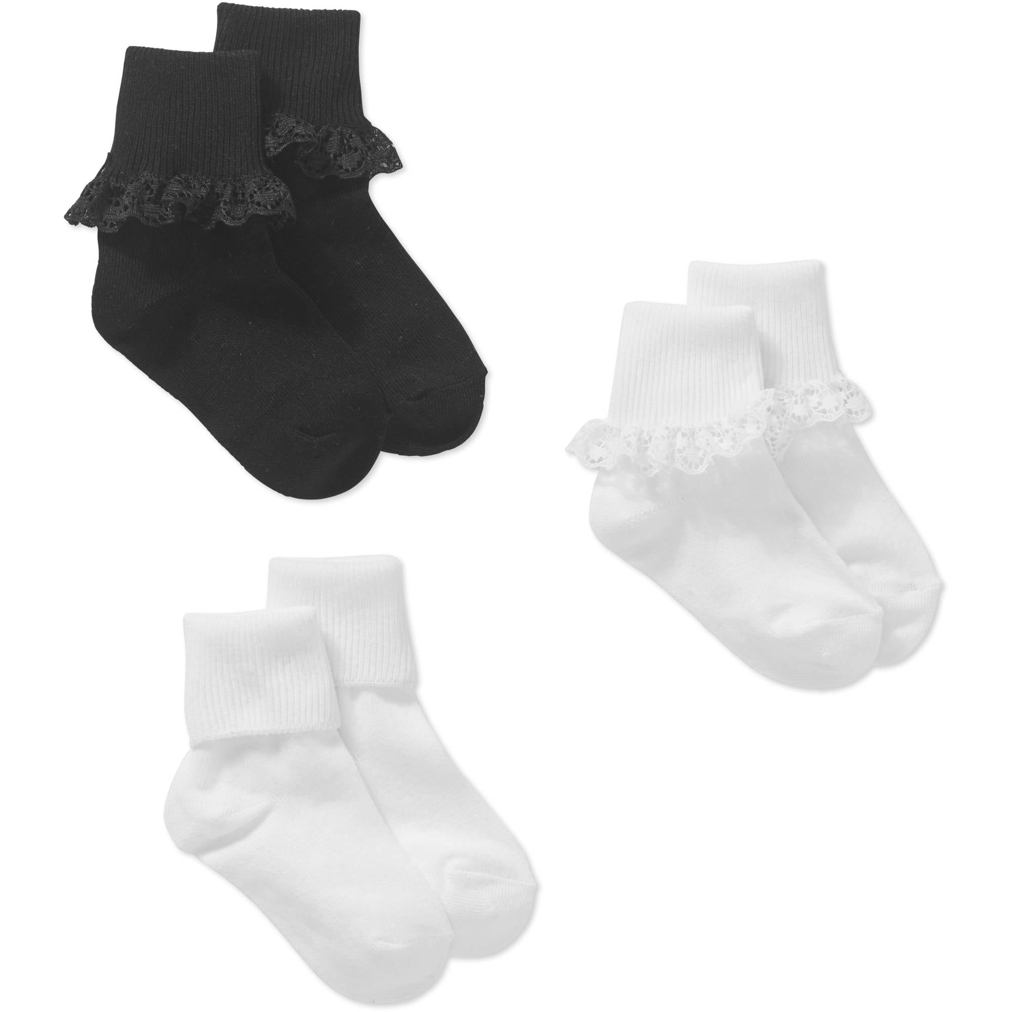 Girls 3PR LACE DRESS SOCK - Walmart.com