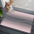 Rectangle Area Rug 2x3ft, Pink Black Gradient Waves Non-Slip Non ...