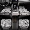 4-Piece Car Floor Mats Set, Doodle Crystal Velvet Automotive Front ...
