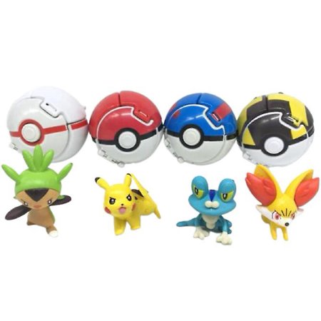 4st Model Pokemon Action Anime Figures Balls- Content Pikachu | Walmart ...