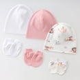 Anti-scratch Gloves with Hat, Newborns Turban Caps Soft & Breathable ...