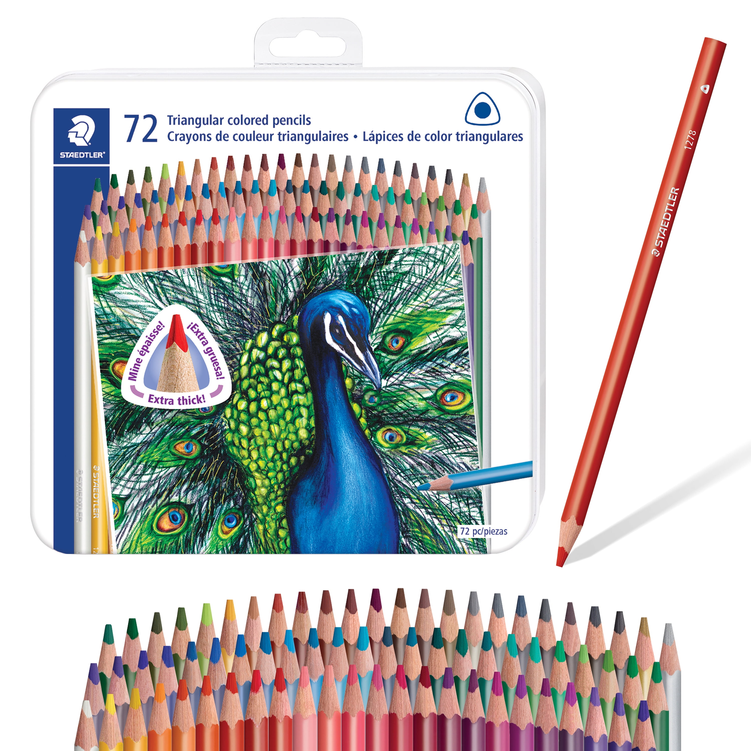 Staedtler Triangular Coloured Pencils, Set of 72 Colours - Walmart.ca