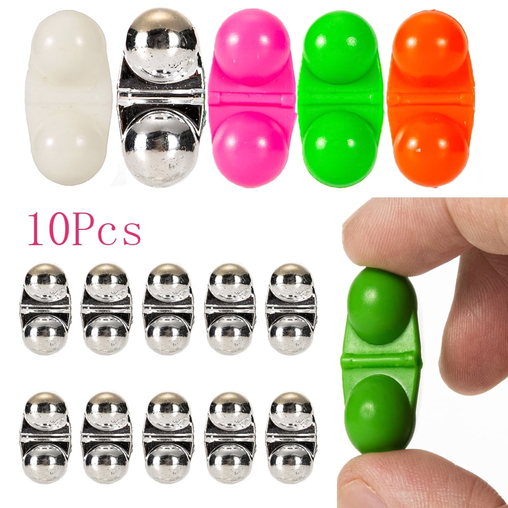 Cheers.US 10 Pcs Fishing Rattle Beads Portable ABS Double Rattle Sea ...