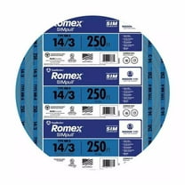 Romex 250 Ft. 14-3 Solid White or blue NMW/G Electrical Wire - Walmart.com