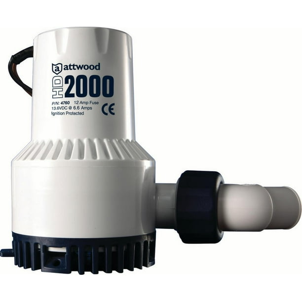 Attwood Heavy Duty Bilge Pump, 2000 GPH - Walmart.com - Walmart.com