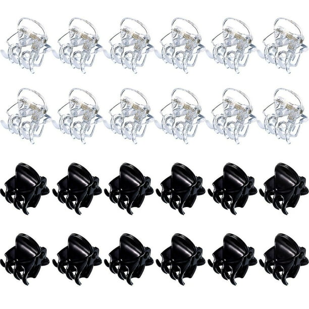 Mini Hair Clips Plastic Hair Claws Pins Clamps For Girls And Women (24 ...