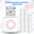 GJX Mini Portable Bluetooth Wireless Paper Photo Printer All in One ...