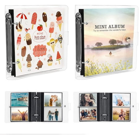 Mini Photo Album 2 Pcs Mini Pocket Photo Album 100 Pockets Mini Album ...