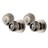 Free Shipping! Hyper Tough Locking Ball Combo Twin Pack Antique Brass 2 ...
