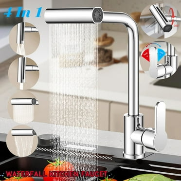 Pull Out Single Lever Mixer Tap Sink Tap 360 Degree Swivel Spout Tap ...