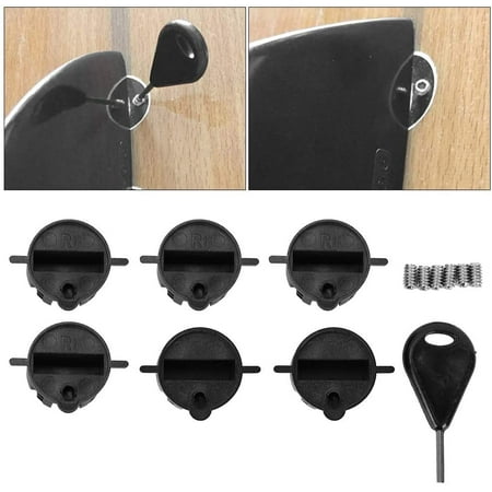 Surf Fin Plug,6pcs Black/White Cup Plug Surfboard FCS Round Surf Fin ...