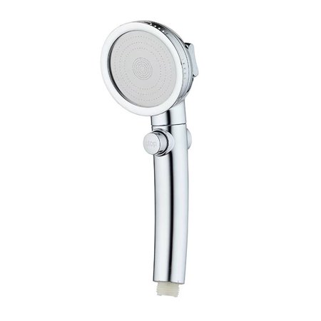 Pressurized shower head (three-speed adjustment, one-touch water shut ...
