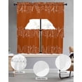 Burnt Orange Fall Kitchen Curtains Set for Windows 3 Piece Cafe ...