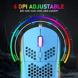 ZIYOULANG Ultralight Wired Gaming Mouse, Lightweight Honeycomb Shell, 4 ...