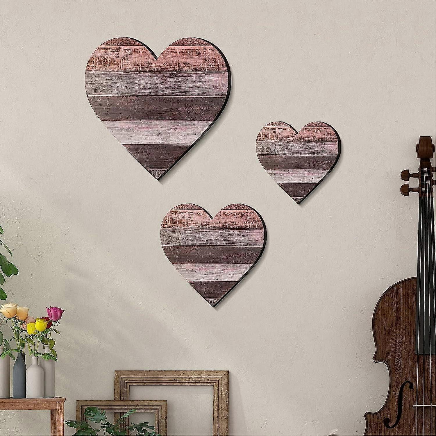 Click here for Be Better Coeur En Bois Decoration Murale  (3 Pack... prices