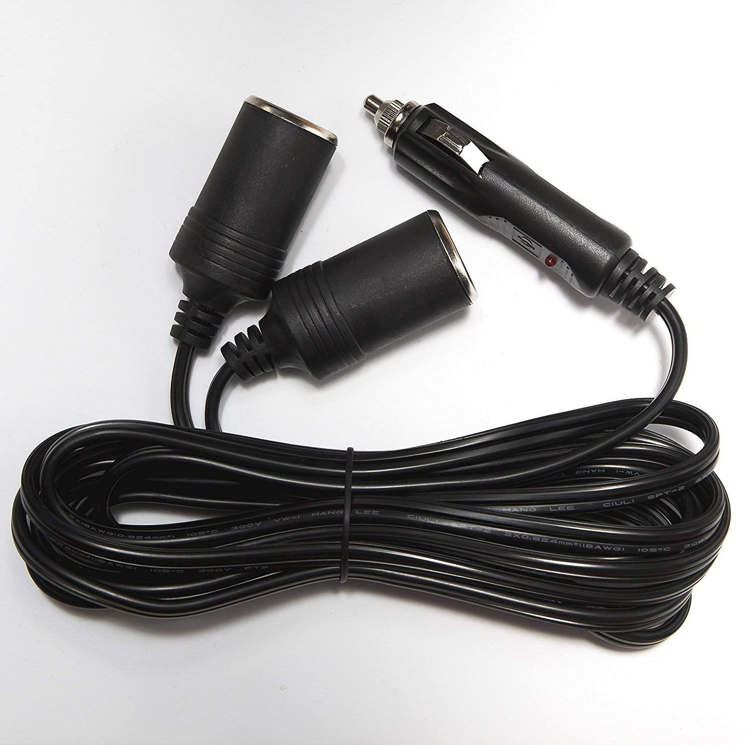 OMNIHIL (10FT) Cigarette Car Lighter DC Outlet Splitter Compatible with ...