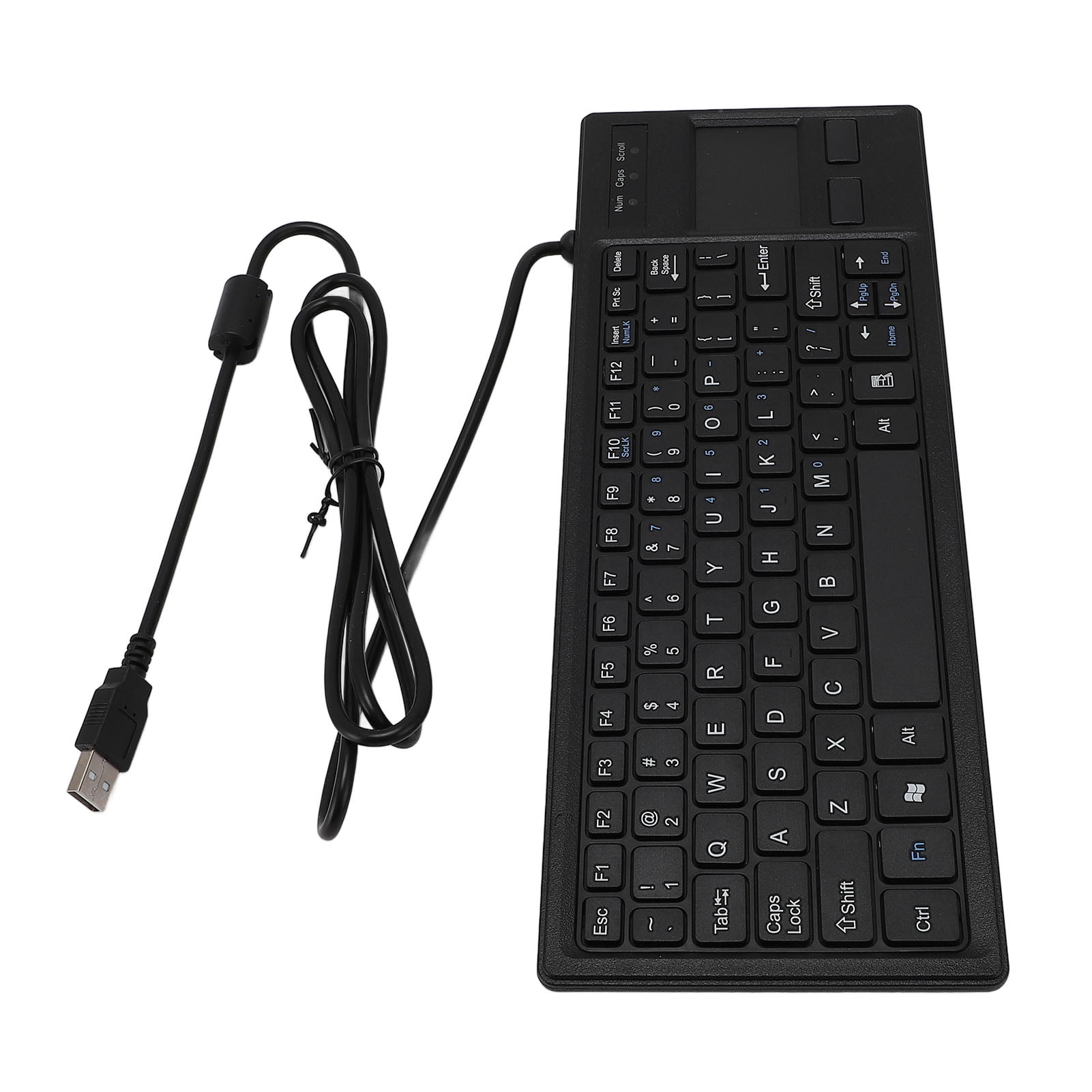 Wired Touch Keyboard, Mechanical USB Keyboard Portable HUB Function ...