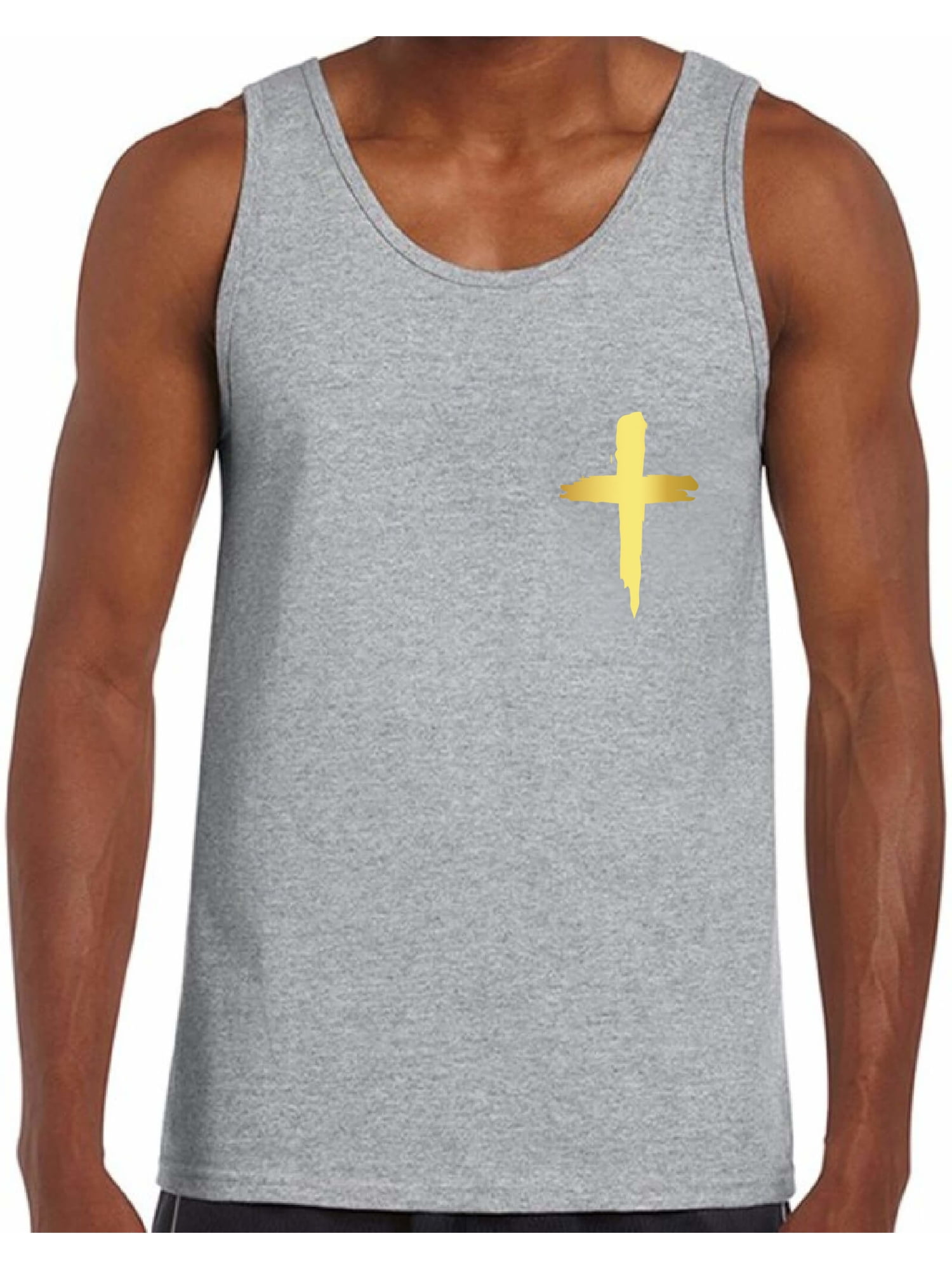 Awkward Styles Golden Cross Tank Top Shirts for Men Christian Mens ...