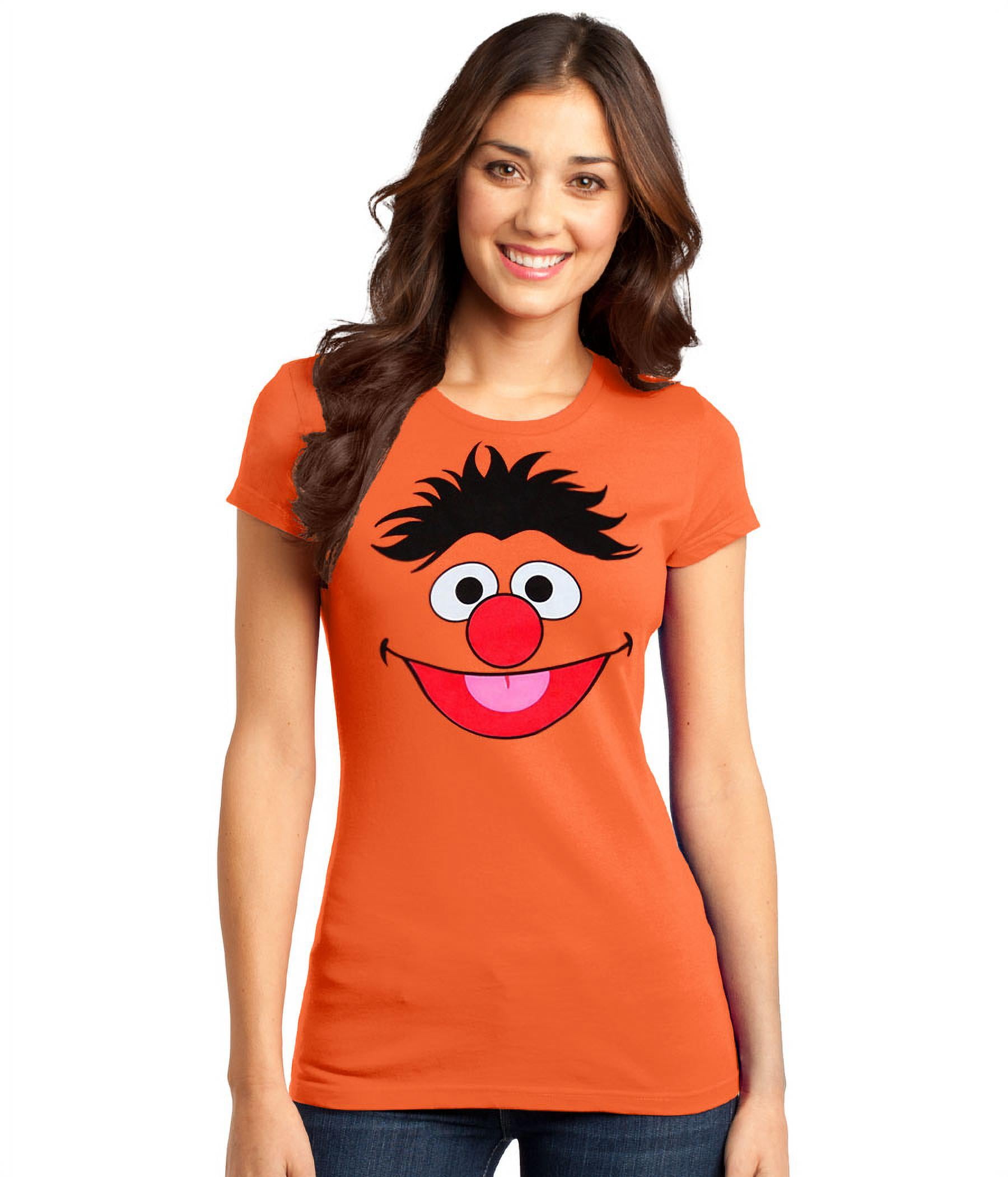 Sesame Street Ernie Face Junior Women's T-Shirt - Walmart.com