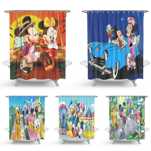 Cute Mickey Mouse 72x72 Inch Waterproof Washable Shower Curtain