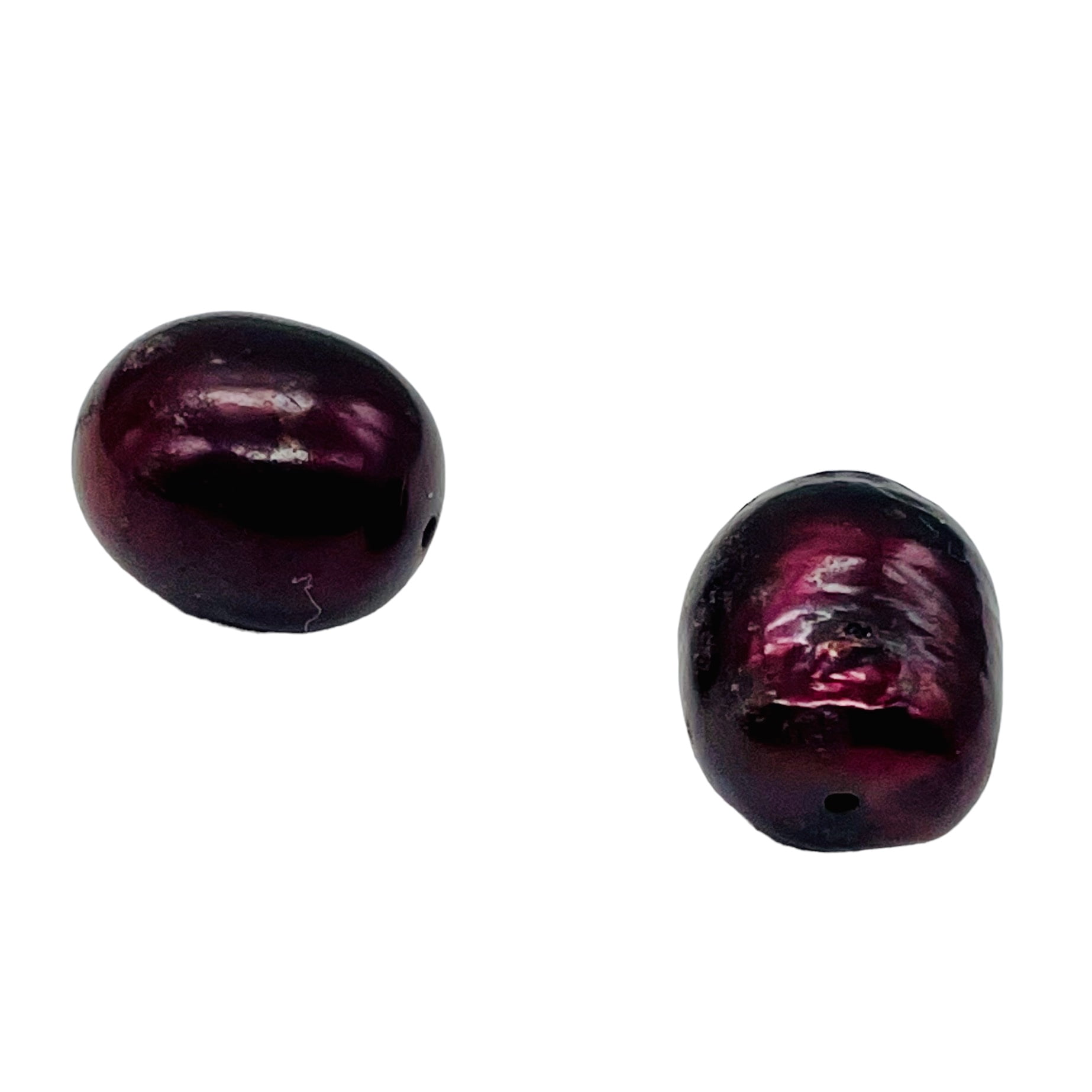 Black Cherry 11x10 to 13x10mm Freshwater Pearls | 2 Pearls | - Walmart.com