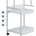 Printer Stand with Storage Shelf,3 Tier Printer Cart with Wheels,Mobile ...