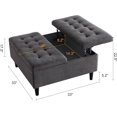 Litake 33" Large Square Ottoman with Storage, Lift Top Coffee Table ...