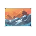 Abstract Mountain Sun Shade Sail 12'X16' Blue Navy Forest Tree Sunset ...