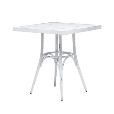 Metal Retro Round Table Red Coral and White - Walmart.com