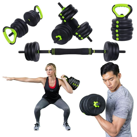 GoZone 50lb Multi-Use Weight Set – Green/Black, Made from durable materials
