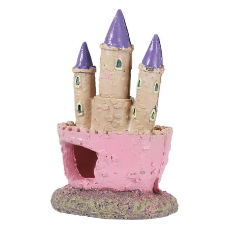 Pink Princess Castle Fish Cave Aquarium Ornament Fish Tank Decoration ...