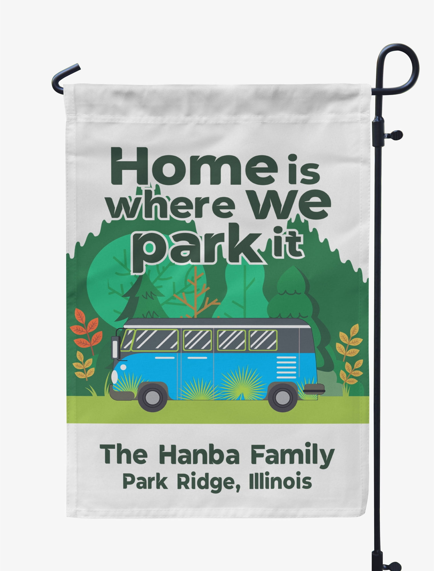 Printtoo White Home Is Where We Park It Caravans Personalized Camping ...