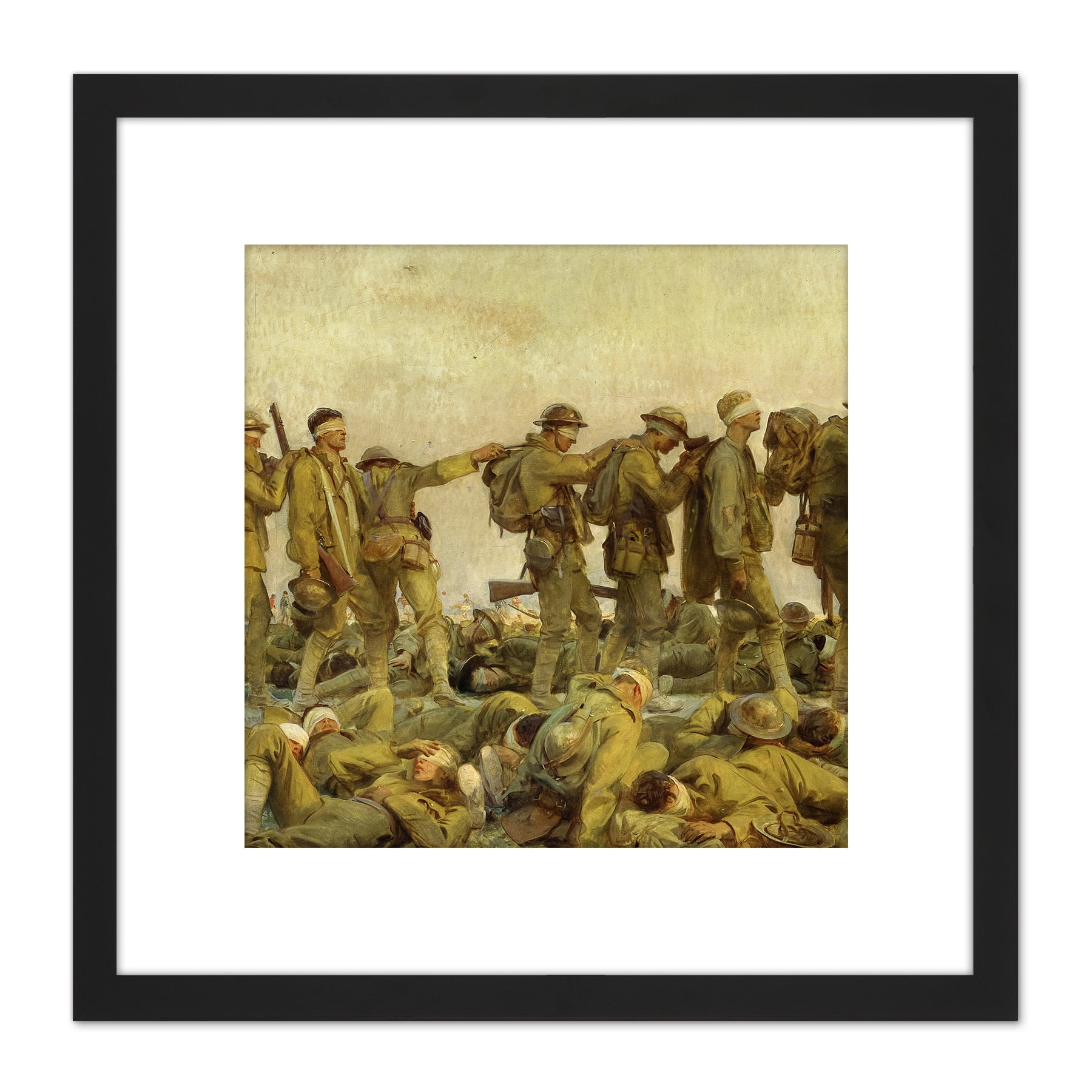 Singer Sargent Gassed Soldiers WWI War Painting 8X8 Inch Square Wooden ...