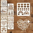 1Set Valentine's Day Stencils Plastic Love Be Mine Stencils Flowers ...