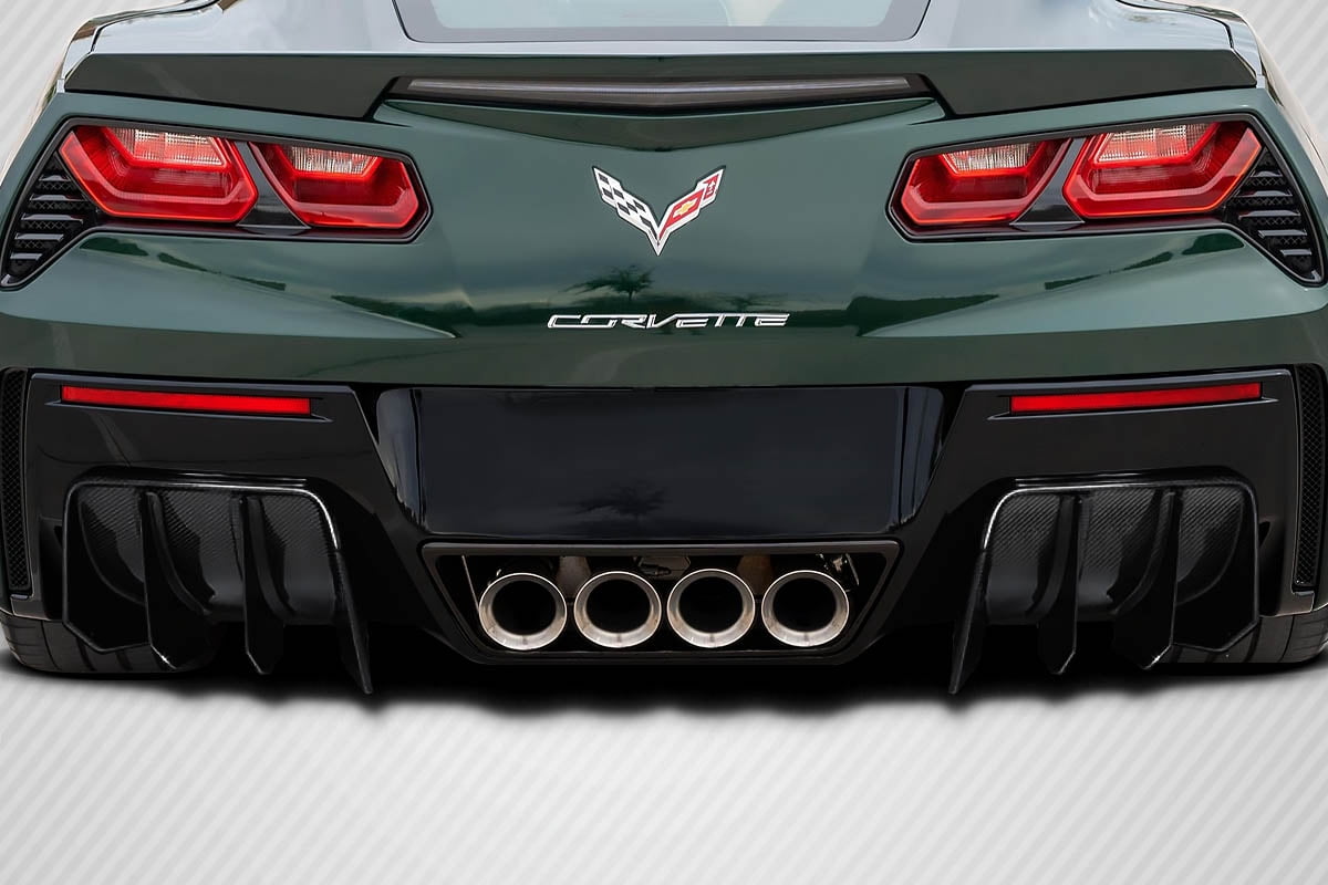 2014-2019 Chevrolet Corvette C7 Carbon Creations GTR Rear Diffuser - 2 ...