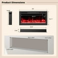 Costway 36" Smart WiFi Electric Fireplace Work with Alexa & Google ...