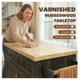 44" Kitchen Island Cart on Wheels, Mobile Kitchen Island with Storage ...