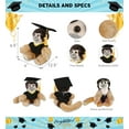 DolliBu Squirrel Monkey Graduation Plush Toy - Soft Huggable Graduation ...