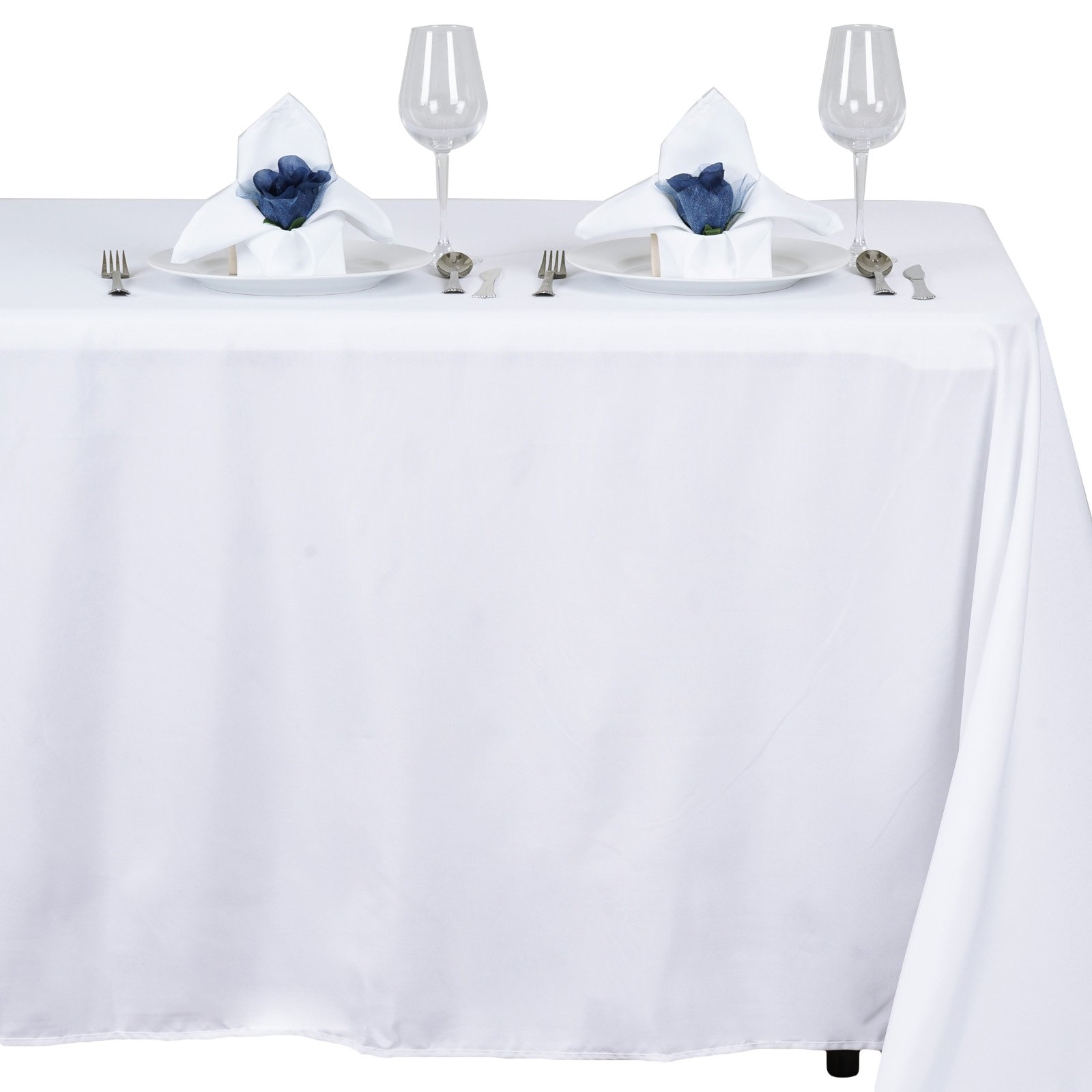 Efavormart 54x96" WHITE Wholesale Linens Polyester Tablecloths ...