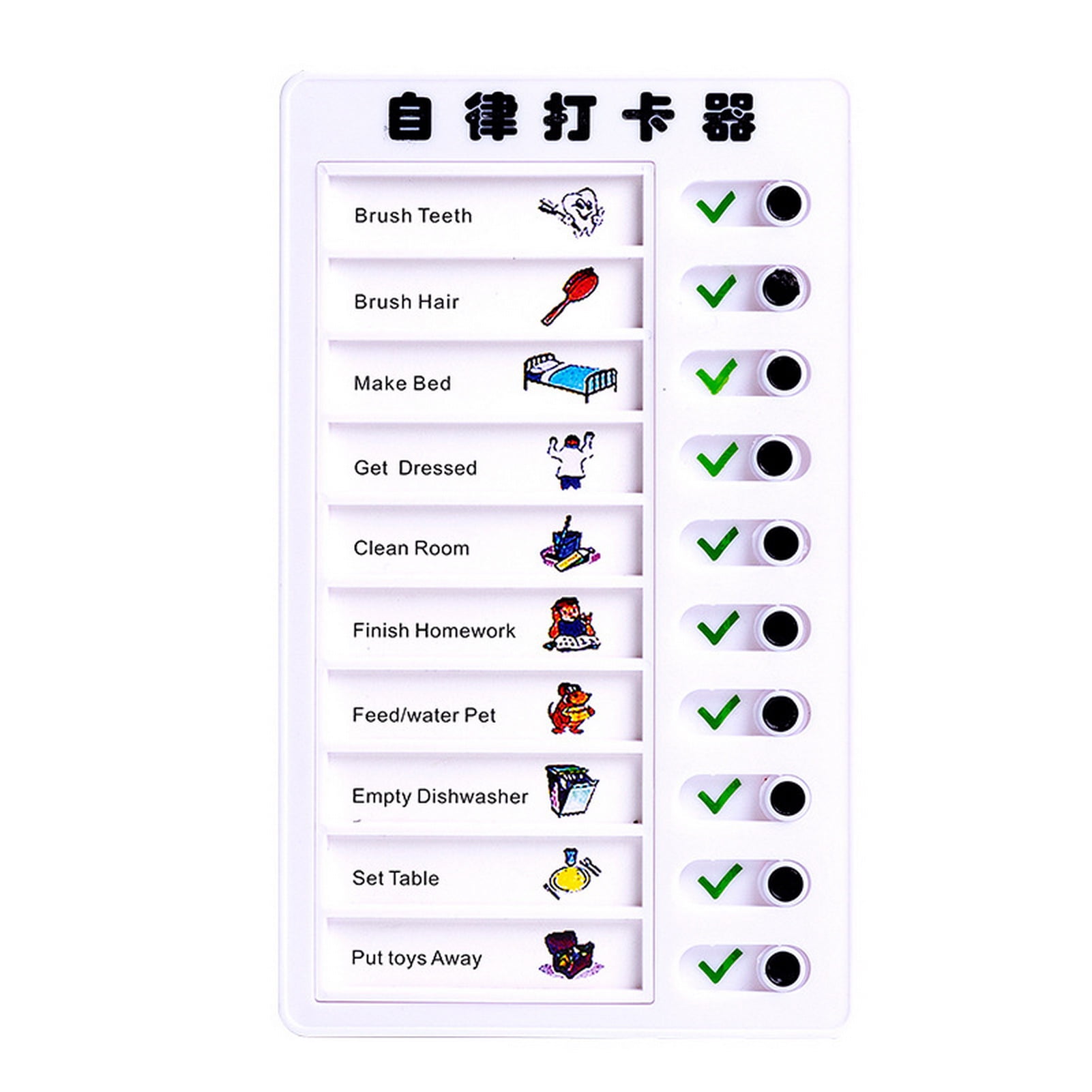 Checklist Board Detachable Slider Replacement Paper Reusable Portable ...