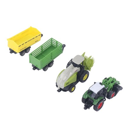 Truck Kids Farm Tractor Toy Set Pull Back Scale Flexible Joints ...