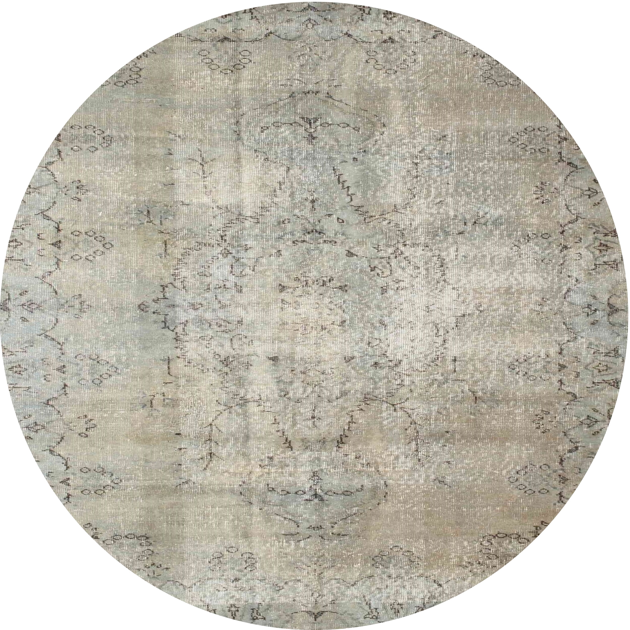 Ahgly Company Indoor Round Contemporary Brown Abstract Area Rugs, 5 ...