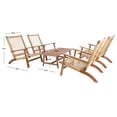 SAFAVIEH Deven 5-Piece Acacia Wooden Patio Furniture Set, Natural/Light ...