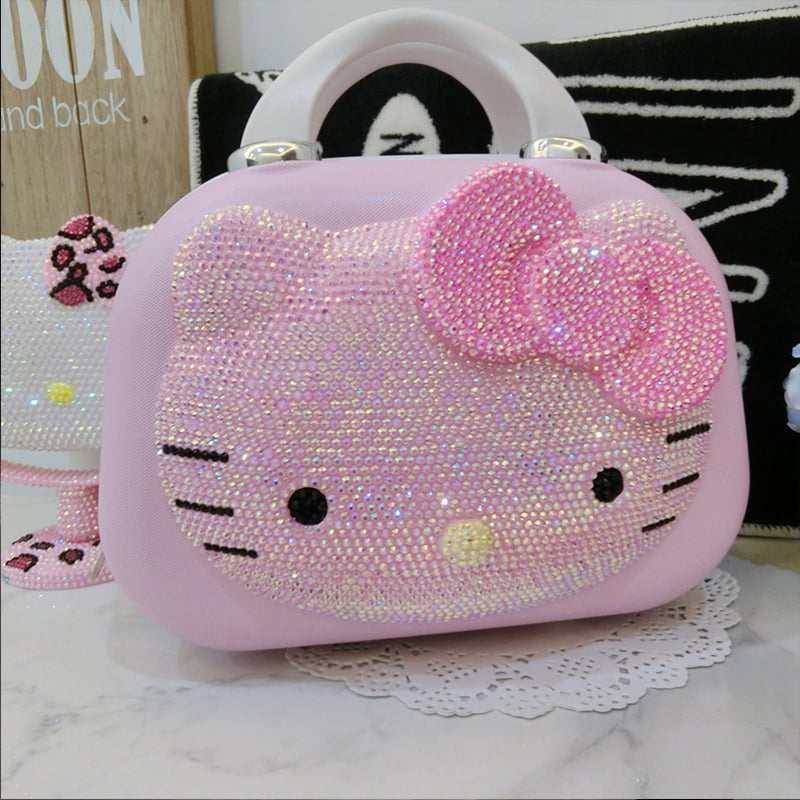 Hello Kitty Cosmetic Case Sanrioed Anime Kawaii 14 Inches Suitcase High ...