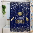 Blue Gold Graduation Cap Shower Curtains for Bathroom, Graduates ...