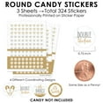 Big Dot of Happiness It's Twins - Gold Twins Baby Shower Small Round ...