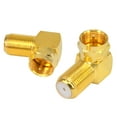 Onelinkmore RG6 F Type Male to Female Right Angle Coax Connector Gold ...