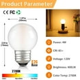 IYFFDFE-Dimmable E26 G16.5 LED Light Bulb 40W Equal 4W Frosted Globe ...